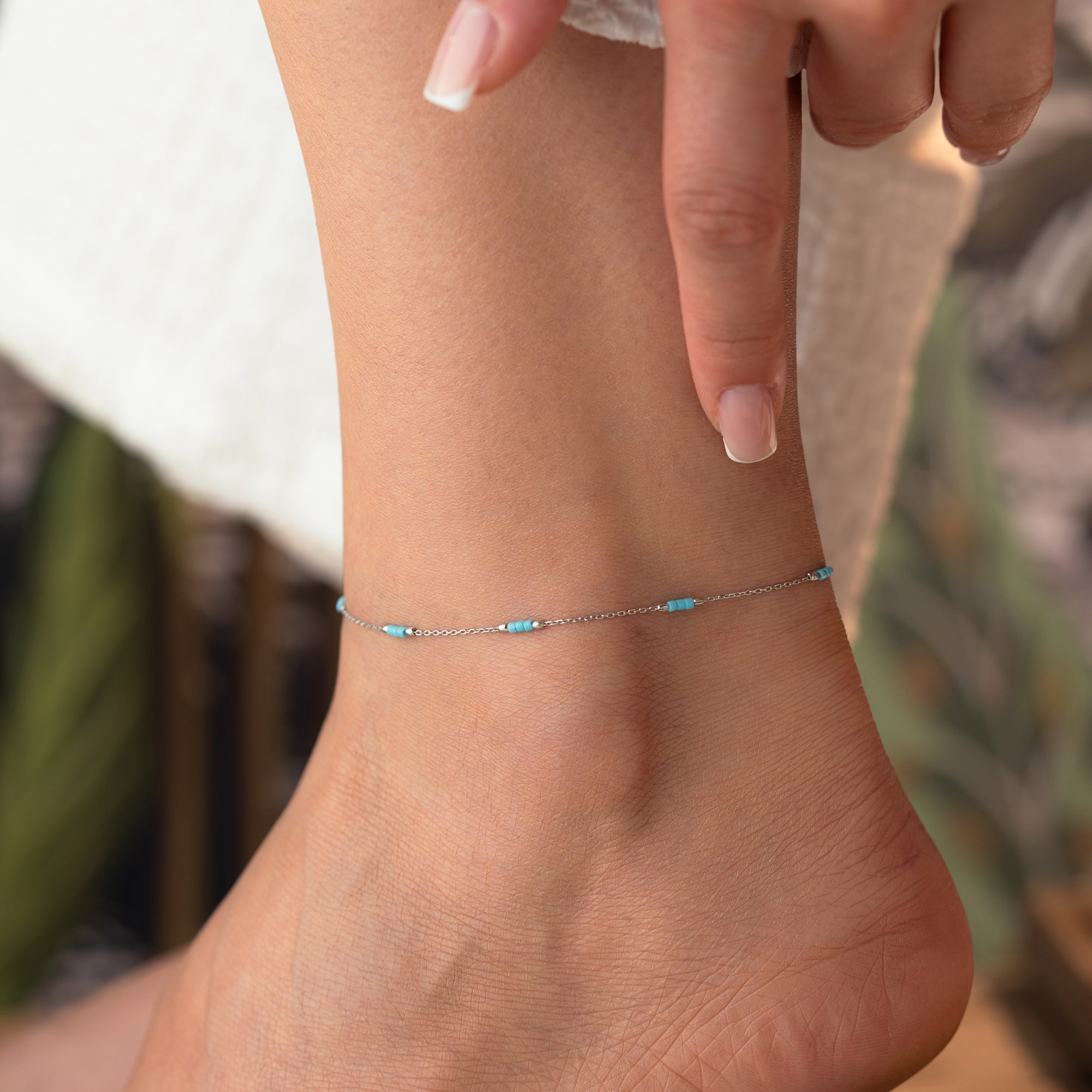 AURORA TURKUAZ HALHAL | 925 GÜMÜŞ